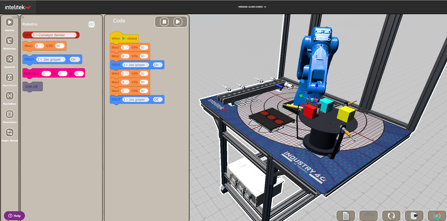 RoboX - Virtual Industrial Robotics for Education - Intelitek